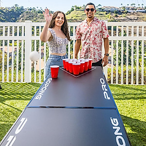 GoPong PRO 8 Foot Premium Beer Pong Table - heavy-duty (Black, 36-Inch Tall)