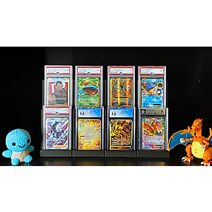 Graded Card Slab Stadium Displays (2 Pack), Compatible with PSA, Beckett, and CGC - Trading Card Holder - Card Stand - Sports Card Display