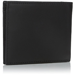 Lacoste mens Lacoste Men's Fitzgerald Leather Billfold With Id Card Holder Wallet, Black, One Size US