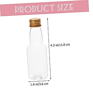 25pcs Transparent Juice Bottle Mini Syrup Bottles Juice Containers for Fridge Clear Wine Shot Bottles Small Bottles for Liquids Bottles for Juice Small Drink Bottles Clear Bottle
