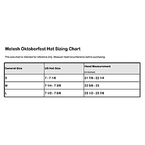 Melesh Adult Felt German Alpine Bavarian Oktoberfest Hat Cap for Men (L)