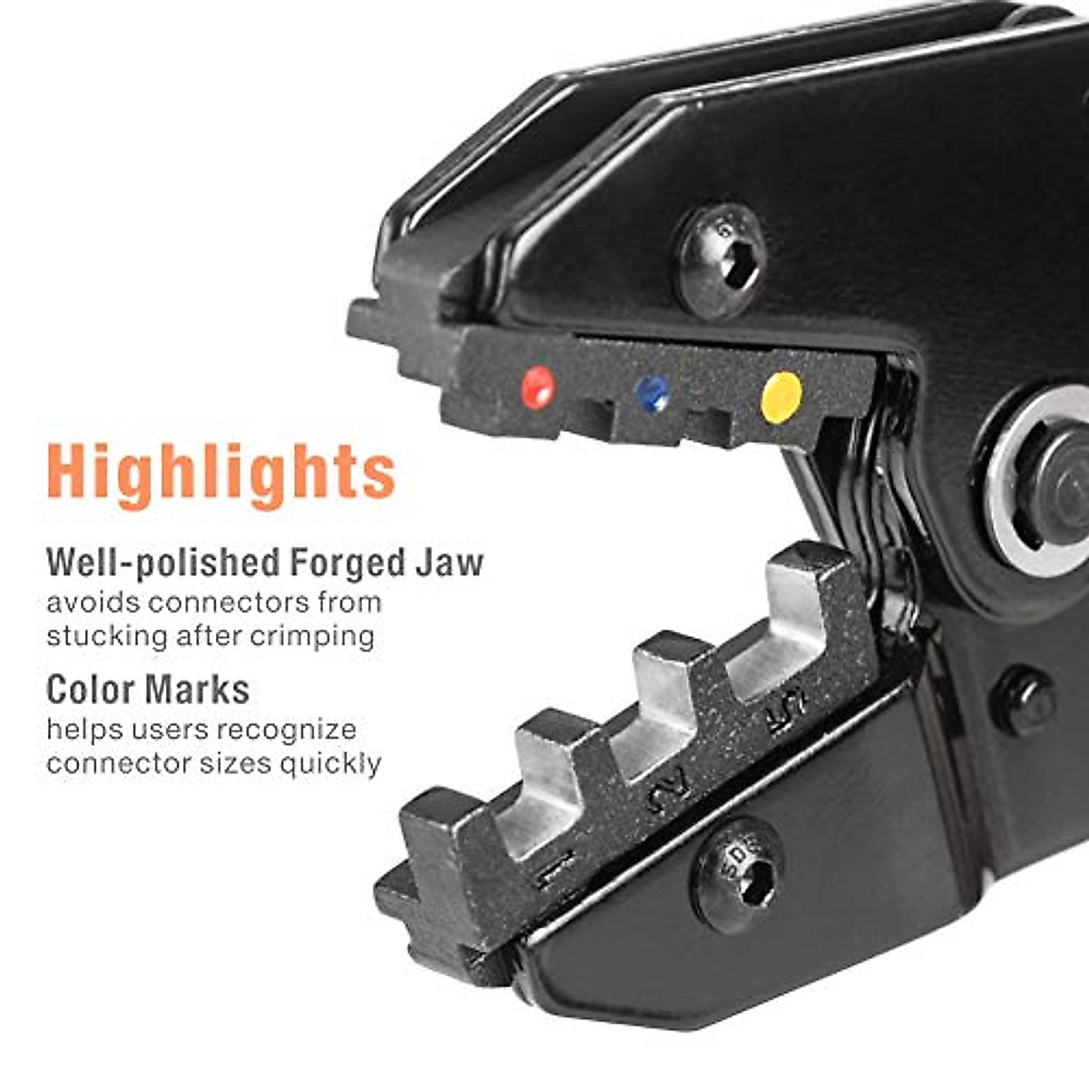 iCrimp Ratcheting Crimping Tools, Heat Shrink Connectors Crimper, AWG22-10 Wire Terminals Crimper Tool for Insulated Nylon Connectors and Electrical Wire Connectors