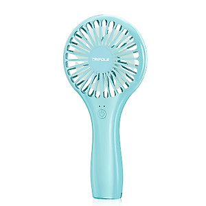 TriPole Mini Handheld Fan Battery Operated Small Personal Portable Fan Speed Adjustable USB Rechargeable Fan Cute Design Powerful Eyelash Fan for Stylish Kids Girls Women Men Indoor Outdoor Travelling