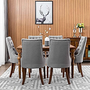 COLAMY LGR Dining-Chairs, Set of 2, Light Grey