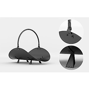 CALIDOLA Black Log Holder Indoor and Outdoor Firewood Rack Hearth Basket