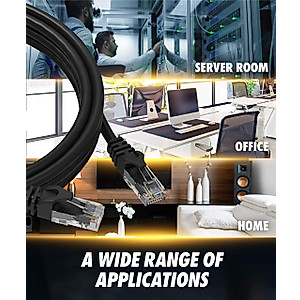 Ultra Clarity Cables Cat6 50 ft Ethernet Cable, RJ45, LAN, utp, Cat 6, Network, Patch, Internet Cable - 50 Feet