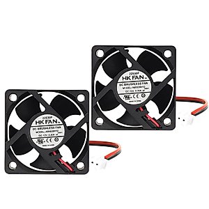 Security-01 50mm x 50mm x 20mm 5020 12V 0.30A Ball Bearing Brushless DC Cooling Fan 2pin AB5020H12 UL (Pack of 2)