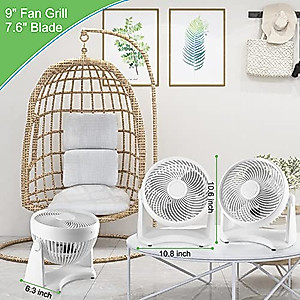 EOENVIVS Small Wall Fan 9 Inch Turbo 90 Degree Vertical Tilt Wall Mount with 3 Speed 25ft Distance, Cooling Fan for Bedroom Office Home Corner, Small Portable Fans Electric Room Table Fan