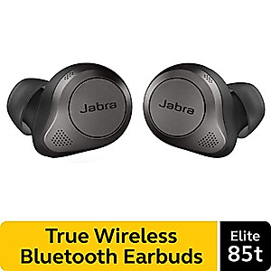 Jabra Elite 85t True Wireless Bluetooth Earbuds, Titanium Black – Advanced Noise-Cancelling Earbuds with Charging Case for Calls & Music – Wireless Earbuds with Superior Sound & Premium Comfort