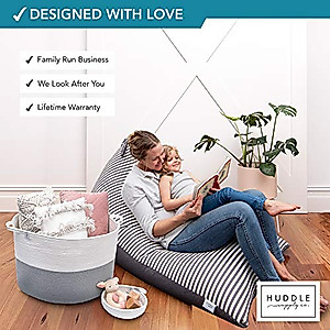 XXXL WASHABLE Blanket Basket Large 2PCs Blanket Storage Living Room - XXX Large Basket for Storing Blankets and Toys + Small Basket for Toys, Keys, Masks | Basket for Blankets (Grey and White)