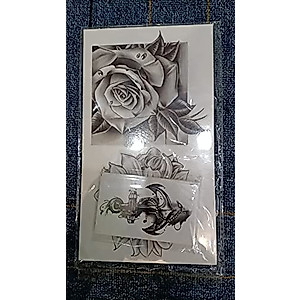 40 sheets Waterproof Temporary Tattoos Flowers Rose Butterfly Fake Tattoo Mix Style Lasting Body Art Tattoo Stickers for Women or Girls