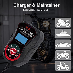 TPE Smart Battery Charger, 2 Amp Automatic Battery Charger 6V 12V Battey Charger Maintainer