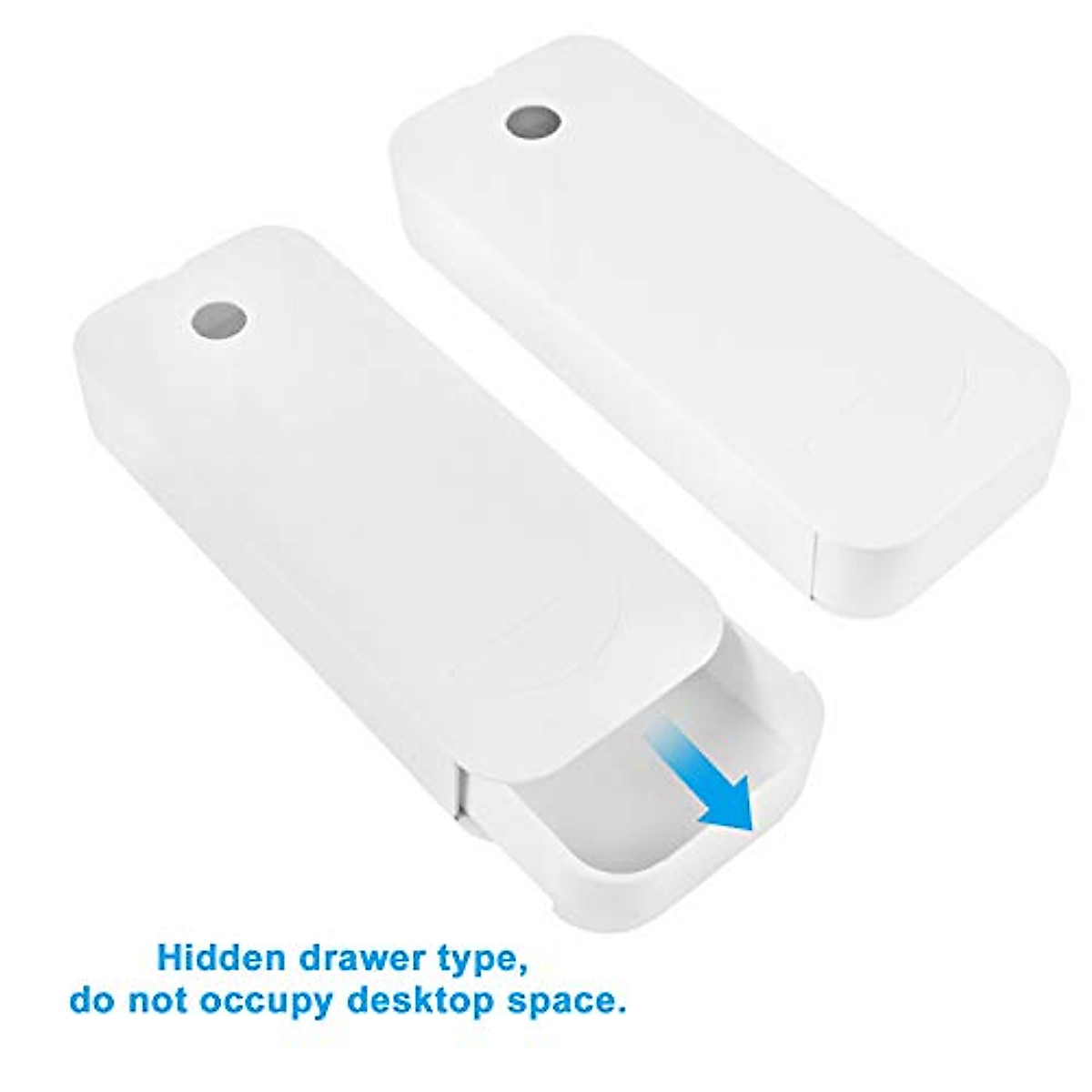 Zerodeko 2Pcs Desk Drawer Desk Storage Drawer Self-adhesive Drawer Hidden Desk Drawer for Bedroom Home Office Desk