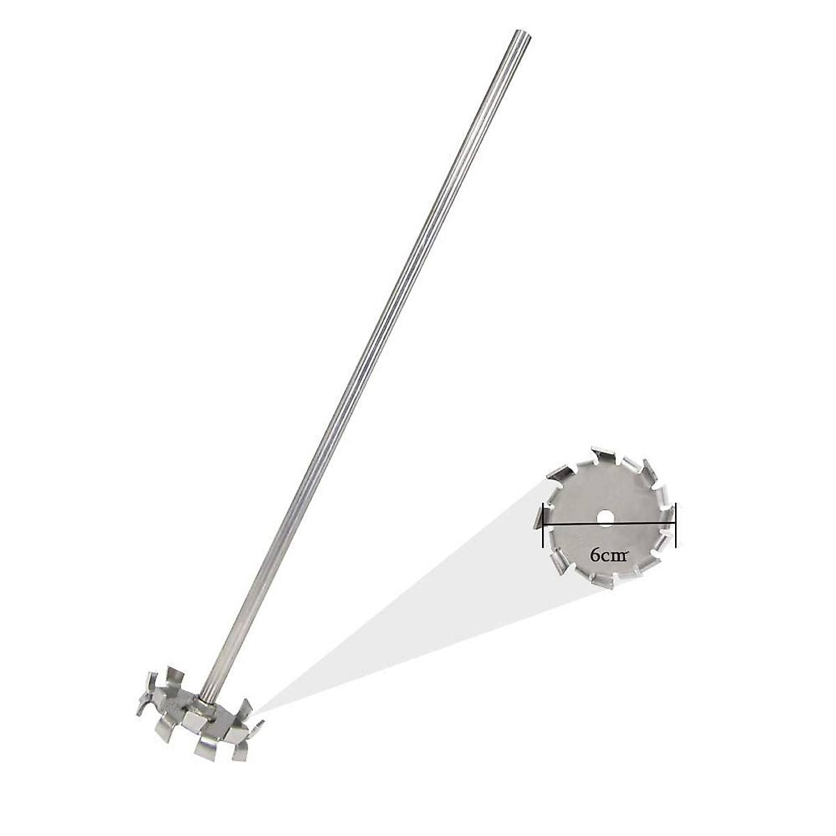 YUCHENGTECH Dispersing Disc Dispersion Impeller Dispersing Machine Blade Paddle Impeller Stainless Steel 6cm Disc with 8X300mm Rod (2.36″disc with 0.31″X11.8″Rod)
