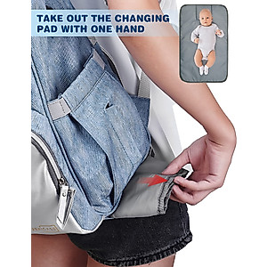 Diaper Bag Backpack, Large Baby Bag, Multi-Functional Travel Back Pack, Waterproof Maternity Nappy Bag Changing Bags with Insulated Pockets Stroller Straps