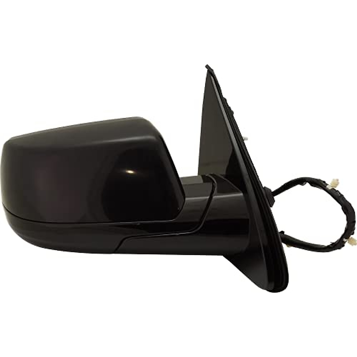 Kool Vue Right Power Heated Mirror for Chevrolet Tahoe Suburban 2015-2020 Power Fold With Signal Light, Memory & Puddle Lamp; Without Blind Spot & Auto-Dimming with 2 Caps w/o Object Sensor