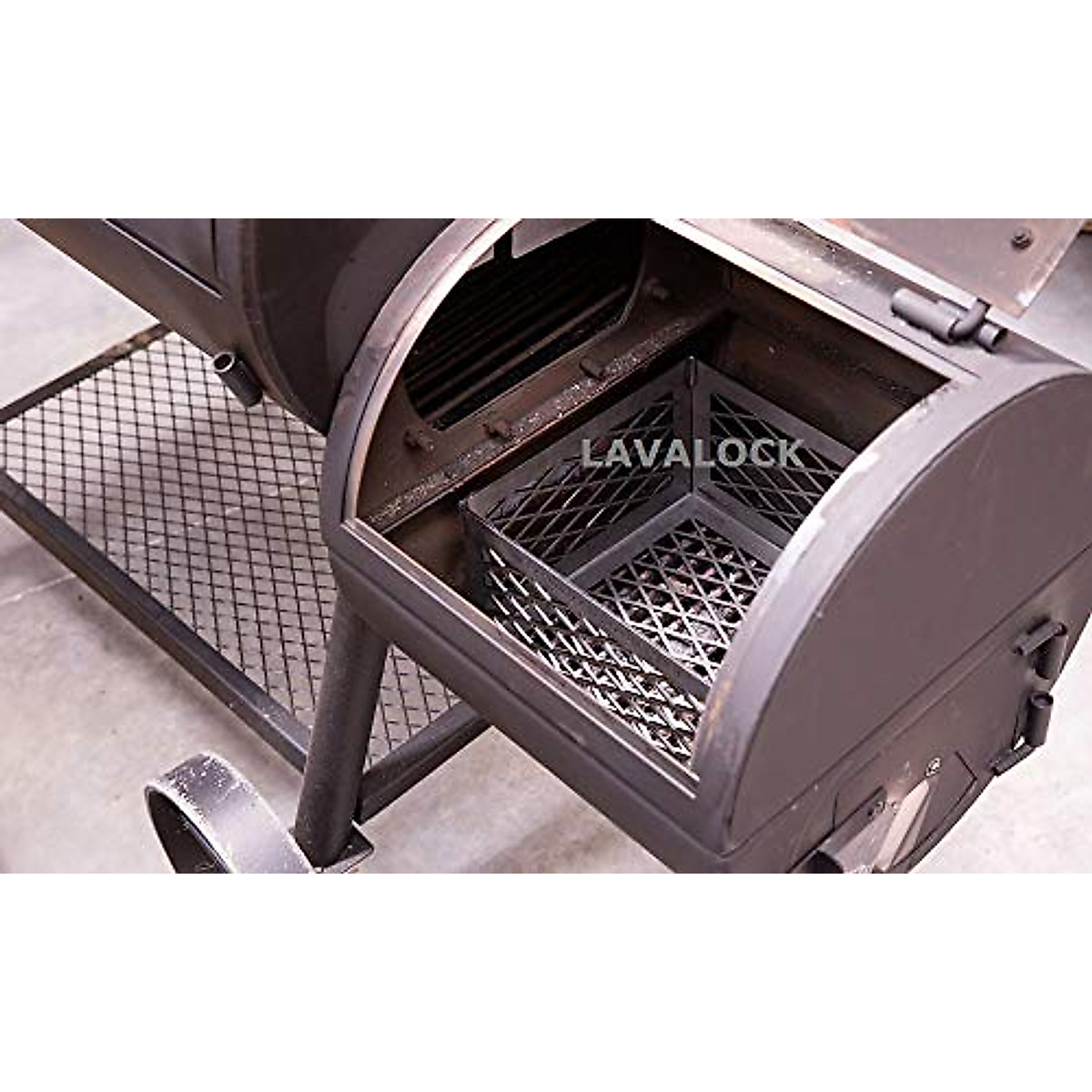 Total Control ® BBQ Charcoal Basket smoker pit fire box basket 12 x 10 x 6 Laser Cut - HEAVY DUTY