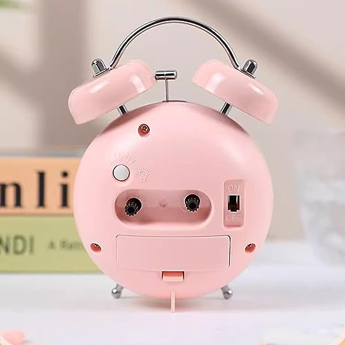 HEGZA Analog Alarm Clock Loud Alarm Clock for Bedrooms, Analog Alarm Clock, Small Alarm Clock, Cute Design for Kids, Battary Operation, 4 inch Kids Alarm Clocks (Color : B)