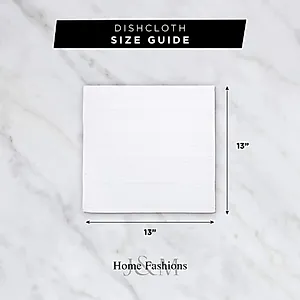 DII Waffle Weave Kitchen Collection, 100% Cotton, Dishcloth Set, Red 12 Piece