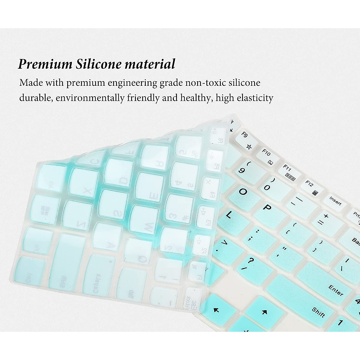 Keyboard Cover for 2023 Lenovo LOQ 15.6" 16"/Legion 7 7i 16ITHg6/Legion Pro 7 7i Gen 8,Lenovo Legion 5 Pro/Legion 7 7i Slim 15,Lenovo Legion 5 5i 5p 5pi 15.6" 17.3" Gaming Laptop Skin-Gradual Mint