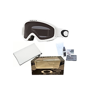 Oakley O-Frame 2.0 Pro M OO7125 Matte White w Dark Gy Ski Goggles For Men For Women + BUNDLE with Designer iWear Eyewear Kit