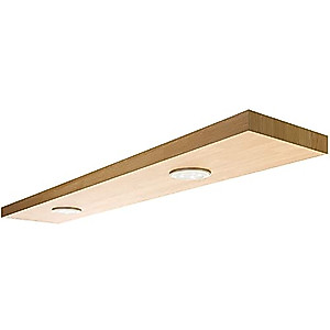 Kiera Grace kieragrace Stockholm Aberg Floating Shelf w/LED Light – Oak, 48", Matte Finish Wall Organization