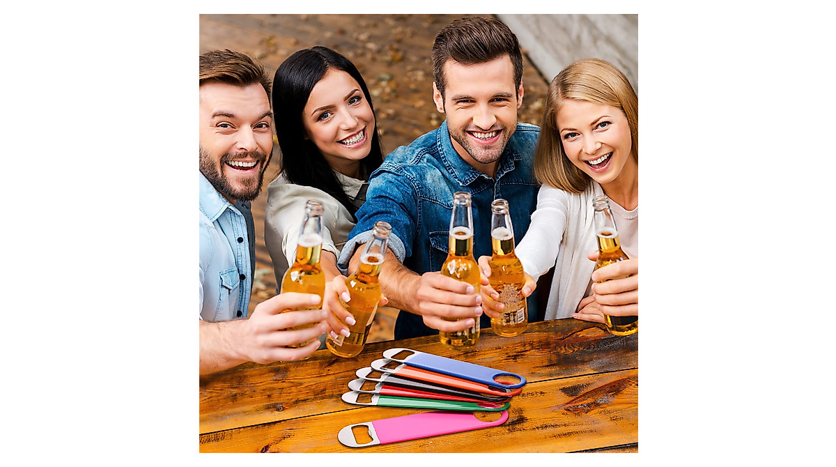 24 Pack Stainless Steel Beer Openers - Durable & Colorful