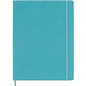 Moleskine Classic Notebook, Hard Cover, XL (7.5" x 9.5") Ruled/Lined, Reef Blue, 192 Pages