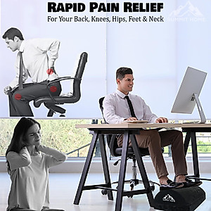 Summit Home Ergonomic Under Desk Foot Rest for Office Use – Adjustable Height Memory Foam Foot Stool Under Desk for Office Chair, Gaming Chair, Home & Car – for Back, Knee, Hip & Foot Pain Relief