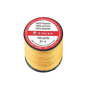 SINGER 67120 Blue Jean Thread, 100 Yards, Old Gold
