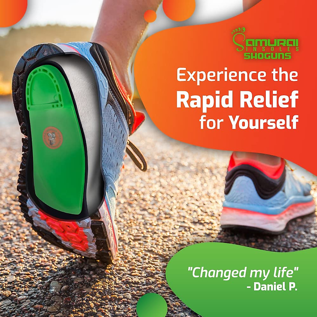 Samurai Insoles Shoguns Plantar Fasciitis Relief Reinforced Arch Support Shoe Inserts for Men or Women - Podiatrist Designed, Orthotic Lab Made in The USA Women 14-14.5, Men 12-12.5