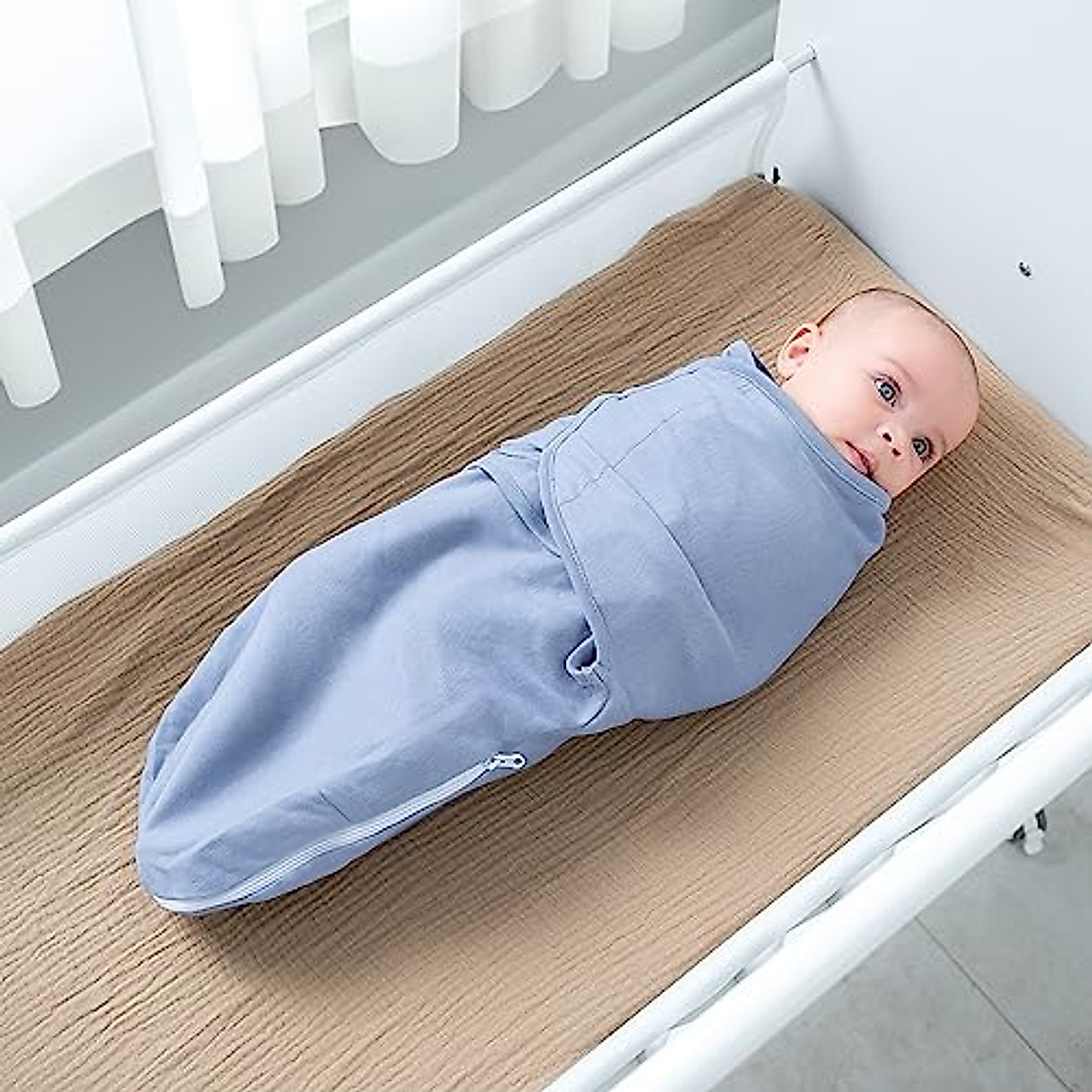 Comfy Cubs Swaddle Blankets for Baby Girl & Boy, Easy Adjustable Sleep Sack with Easy Access Zipper for Diaper Changes, Baby Blankets 3-6 Months for Newborn