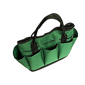 Gardening Tote Bag Garden Tool Bag Garden Tote Home Organizer Gardening Tool Kit Holder Oxford Bag Gardening Tools Organizer Tote Lawn Yard Bag with 8 Pockets