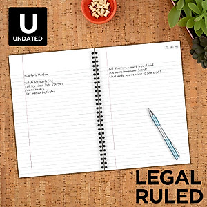 Cambridge Business Notebook, 80 Sheets, Legal Ruled, 8-1/4" x 11", Wirebound, Black (06062)