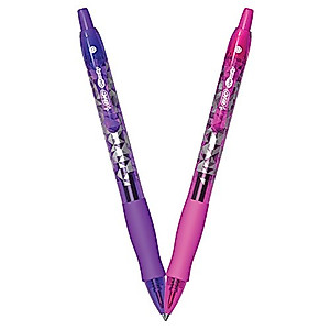 BIC Gel-ocity Quick Dry Special Edition Fashion Gel Pen, Medium Point (0.7mm), Assorted Fashion Colors, 2-Count