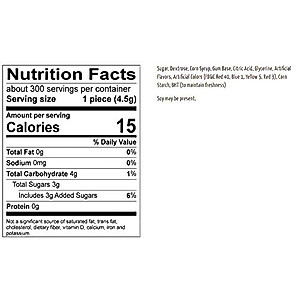 Tootsie Roll Dubble Bubble Gum - 300 Count Resealable Tub of Individually Wrapped Fruit and Bubble Gum - Original, Watermelon, Apple and Grape Flavors - Peanut and Gluten Free, 47.6 Ounce