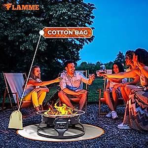 Flamme M24 Mat 24 inches Fireproof Grill Patio Lawn and Deck Protector Outdoor Wood Fire Outside Pits Blanket Charcoal,Chiminea,BBQ Smoker Pad, Camping, Bonfire