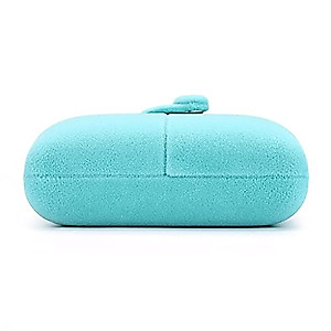 MDLUU Velvet Bracelet Gift Box, Bangle Holder Case, Jewelry Storage Displays for Birthday, Wedding, Valentine's Day, Anniversary (Cyan Blue)