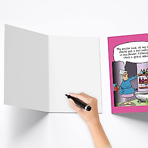 Funny Birthday Card 50th 60th 70th for Wife, Mom, Auntie, Female Friend, Old Aged Birthday Card