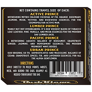 BushKlawz Solid Colognes Travel Variety Gift Set Sampler. Includes 1 chapstick size stick of each of our 4 famous scents. Best Gift Present for men men's