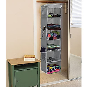 Simple Houseware Hanging Closet Organizers Storage, 6 Shelves + 3 Shelves