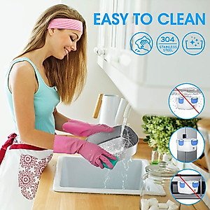 COROTC 60W Electric Lunch Box, 12V/24V/110V 3 In 1 Leak Proof Food Warmer Lunch Box For Car/Truck/Home/Office, 1.5L Portable Food Warmer With 304 Stainless Steel Tray, Fork, Spoon, Compartment