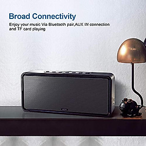 DOSS Bluetooth Speaker, SoundBox XL Home Speaker with Subwoofer, 32W Loud Sound with Booming Bass, DSP Technology, Wireless Stereo Pairing,10H Playtime, Speaker for Home, Indoor, and Office