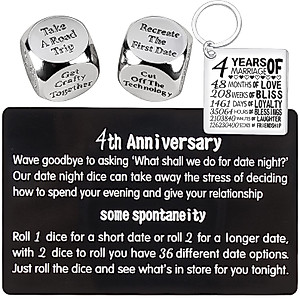 4th Anniversary Dice,4th Wedding Anniversary Dice for Couples,4 Years Anniversary Date Night Dice Gift,4 Years Anniversary for Her,4th Anniversary for Husband,4th Anniversary