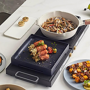 Chefzilla Induction Cooktop 2 Burner Foldable 1800W | Portable Induction Countertop Dual Burner Fast Warm-Up | Induction Hot Plate for Cooking Kitchen RV Camping | Induction Cooker Heater (Black)