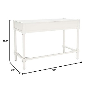 SAFAVIEH Home Collection Filbert Distressed White 2-Drawer Writing Desk DSK5701A