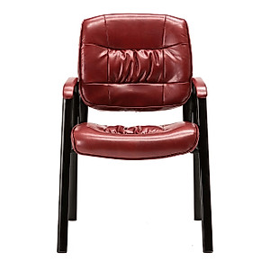 BTEXPERT Leather Office Executive Waiting Room Guest Reception Side Conference Chair, Burgundy, 1