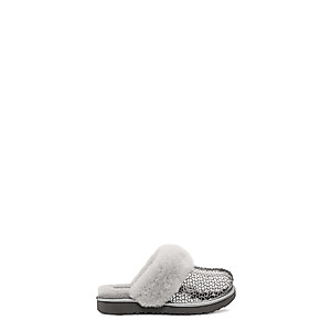 UGG Unisex-Child Cozy Ii Gel Hearts Slipper, Silver, 2 Little Kid