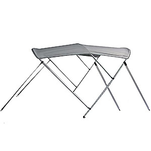 SBU Light Grey Aluminum 3-Bow Bimini Top Compatible for Regal 1900 FASTRAC BR for Model Years 2006-2009