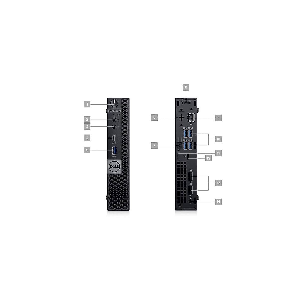 Dell OptiPlex 7070 Desktop Computer - Intel Core i7-9700T - 16GB RAM - 256GB SSD - Micro PC (Renewed)